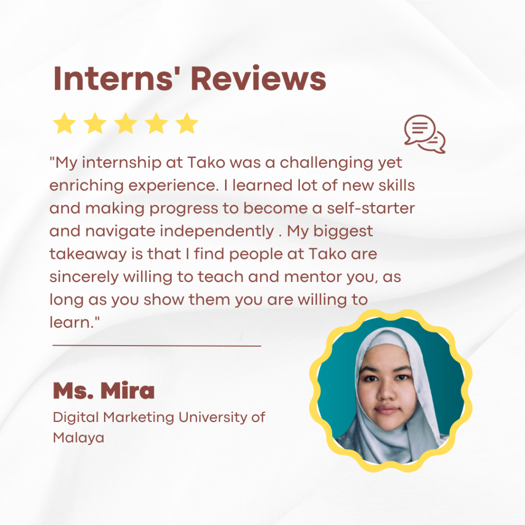 Uplift Your Social Media Marketing Internship With TAKO